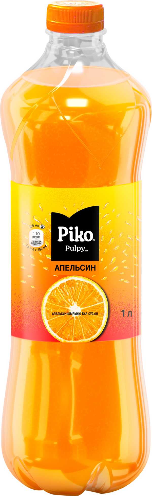 Напиток Piko Pulpy Апельсин 1 л пл/б с доставкой по г.Астана ...